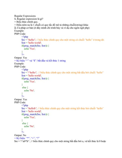 Php Regular Expressions Pdf