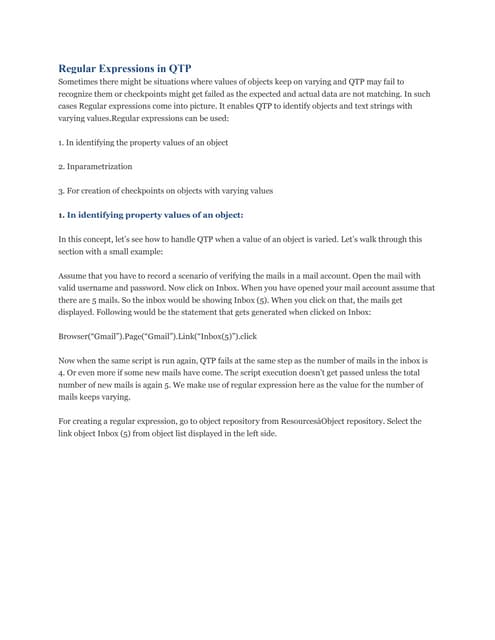 Regular Expressions In Qtp Pdf