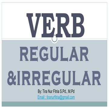 REGULAR & IRREGULAR VERB | PPT