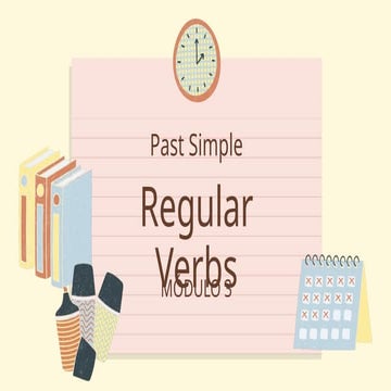 REGULAR VERBS Presentación en inglés 3er MÓDULO | PPT