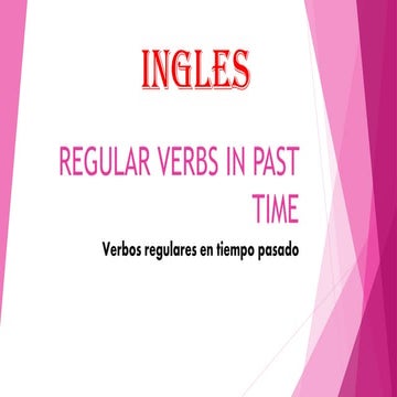 REGULAR VERBS IN PAST TIME.pdf PARASEXTO DE PRIMARIA | PDF