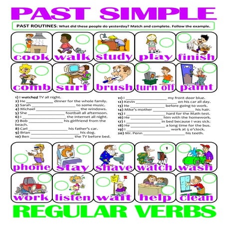 Regular verbs workshop | PDF