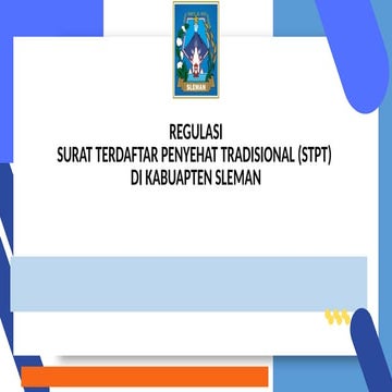 REGULASI PERIJINAN STPT SLEMAN 2024. Rumah makan mertamu.pptx