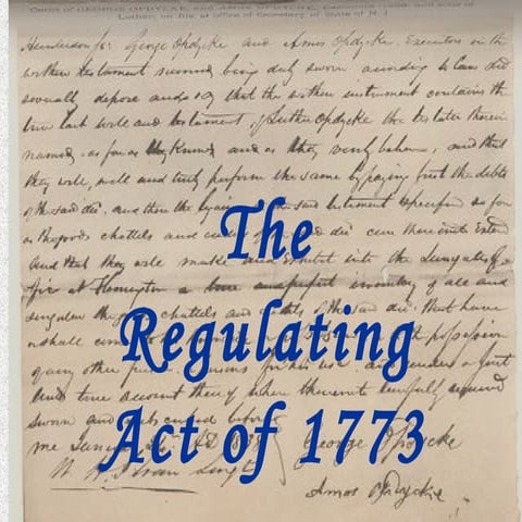 Regulating act 1 | PPT