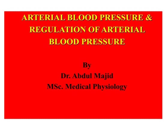 Regulation of arterial blood pressure (The Guyton and Hall Physiology ...