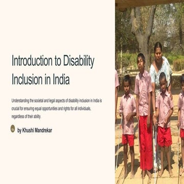 Regulation and Legal aspects to inclusion in India (Disability).pptx ...