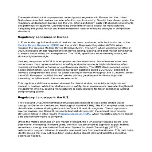 Regulation and Research in Medical Devices_ Comparing Europe and the U ...