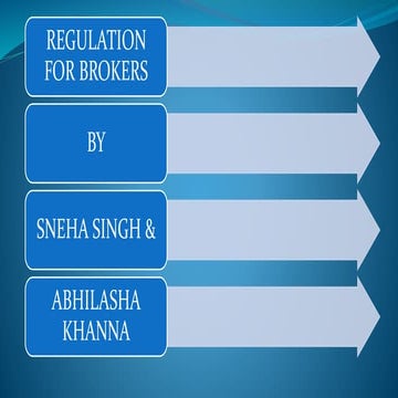 Regulation for brokers | PPTX