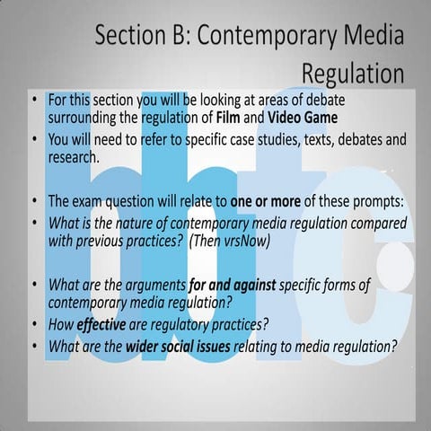 Contemporary Media Regulation intro | PPTX