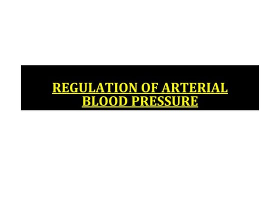 Regulation of arterial blood pressure (The Guyton and Hall Physiology ...