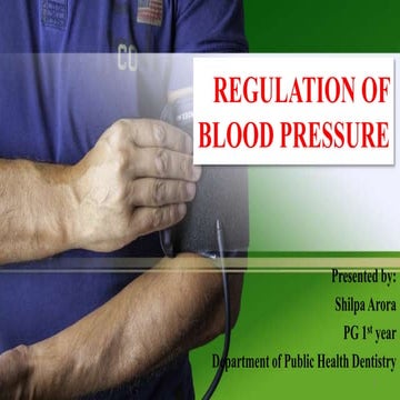 Regulation of blood pressure | PPTX