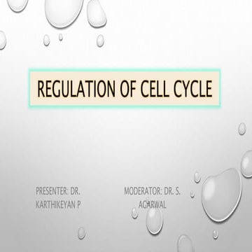 Regulation of cell cycle | PPTX