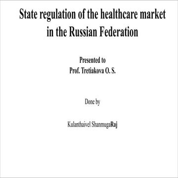 Regulation of healthcare market in russian federation | PDF