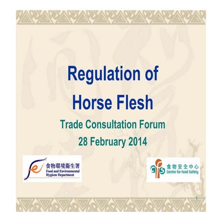 Regulation of Horse Flesh in HK | PDF | Equine Sports | Sports