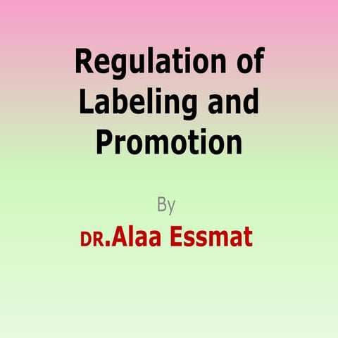 Labeling of Drugs: 21 CFR Part 201 | PPT