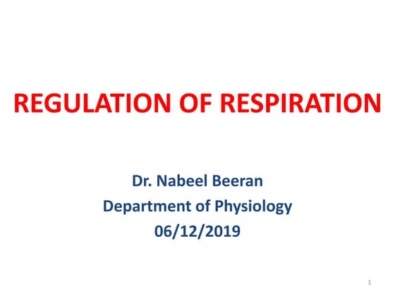 Regulation of respiration | PPT