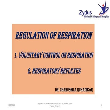 Voluntary control of respiration, respiratory reflexes | PDF
