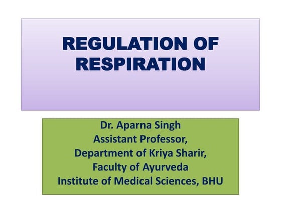 Regulation of respiration | PPTX | Lung and Respiratory Health ...