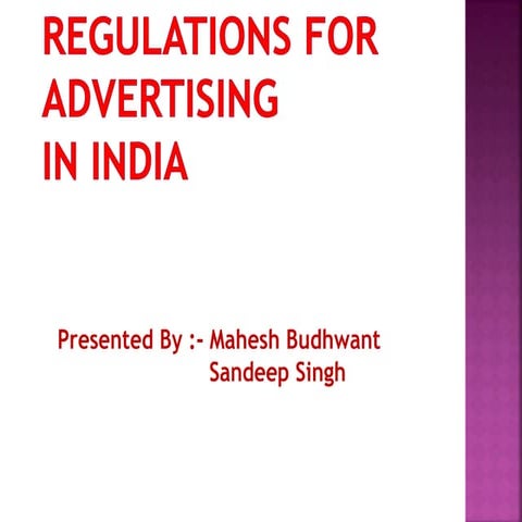 ASCI: Advertising Standard Council of India | PPTX