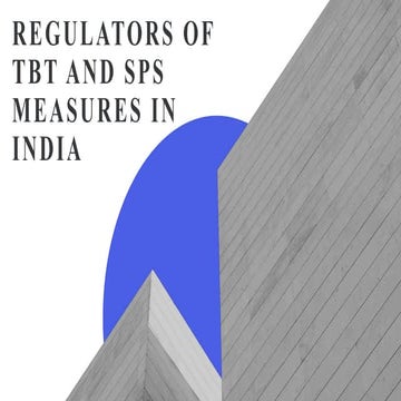 Regulators of TBT and SPS measures in India.pptx