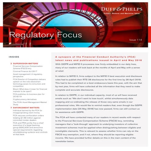 Regulatory Focus - June 2018 | PDF