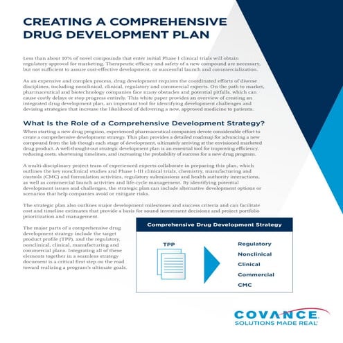 Creating a Comprehensive Drug Development Plan | PDF