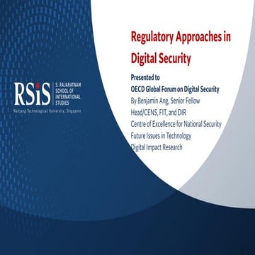 Regulatory Approaches in Digital Security (OECD Global Forum on Digital ...