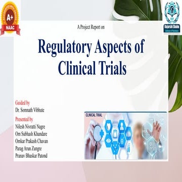 Regulatory aspects of Clinical Trials PPT.pptx