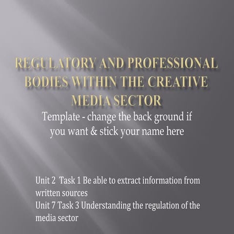 Regulatory Bodies | PPTX