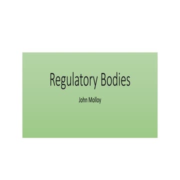 Regulatory bodies | PPT