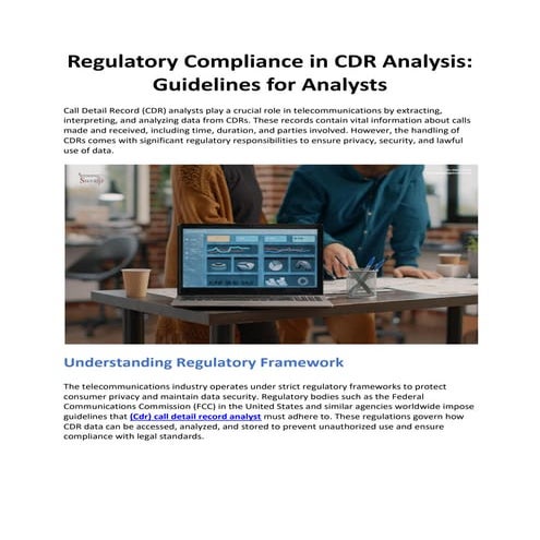 Navigating CDR Analysis Software: Procedural Guidelines for Police Investigations | PDF