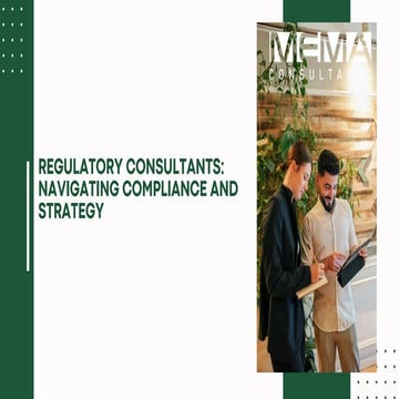Regulatory Consultants: Navigating Compliance and Strategy | MEMA ...