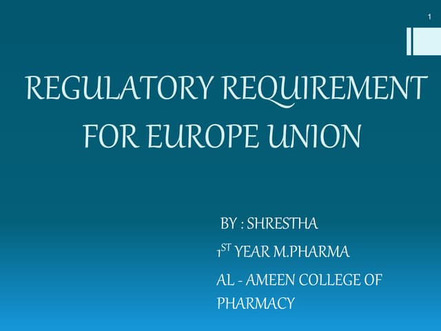 REGULATORY REQUIREMENTS OF EU, MHRA, TGA & ROW COUNTRIES.pptx