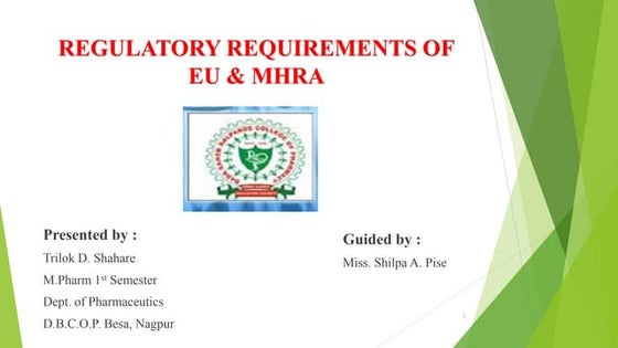 MHRA.pptx | Pharmaceutical Industry | Industries