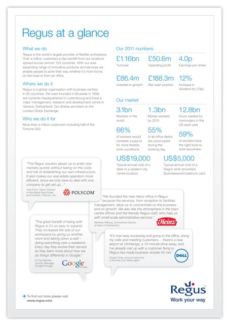 Regus Customer Case Study: TomTom | PDF