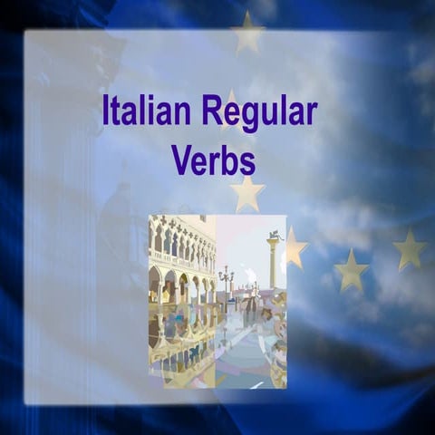 Regular Italian verbs | PPT