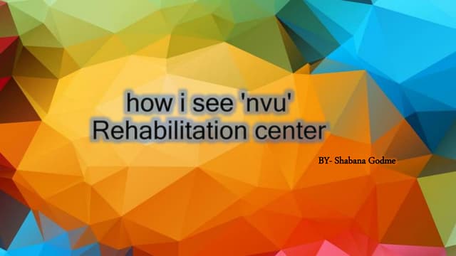 Rehabilitation ppt final | PPTX