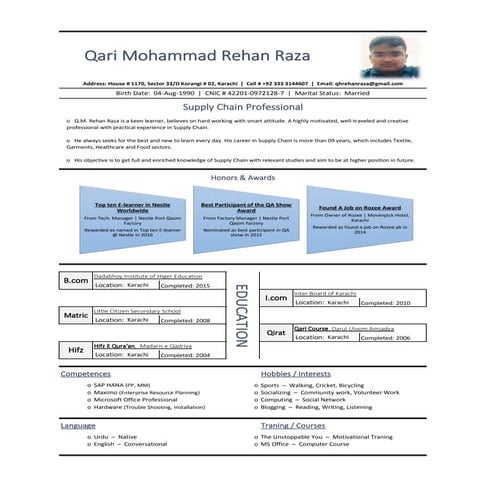 Rehan Raza CV | PDF