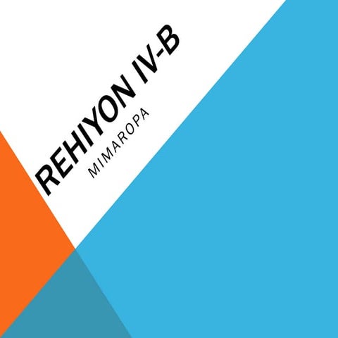 Rehiyon IV-B: MIMAROPA | PDF