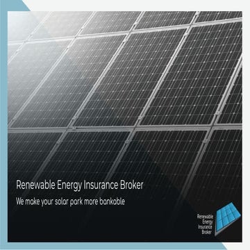 Renewable Energy Insurance Broker - FirstNRG | PDF