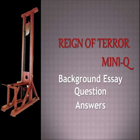 Reign of terror mini q | PPTX