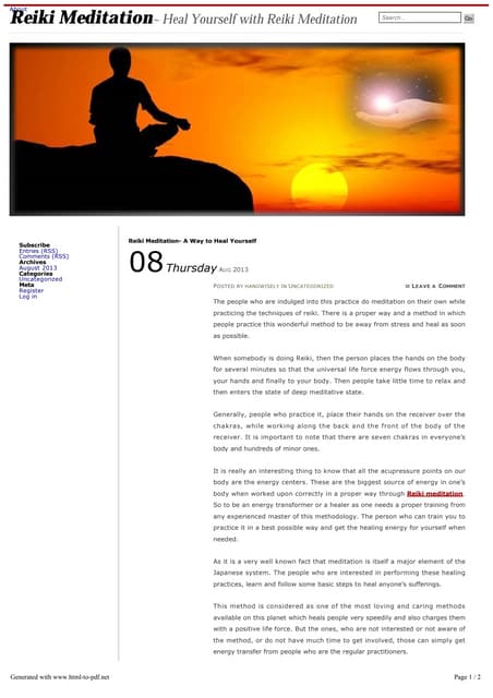 Hatsu rei-ho-a-basic-japanese-reiki-technique | PDF | Holistic Health ...