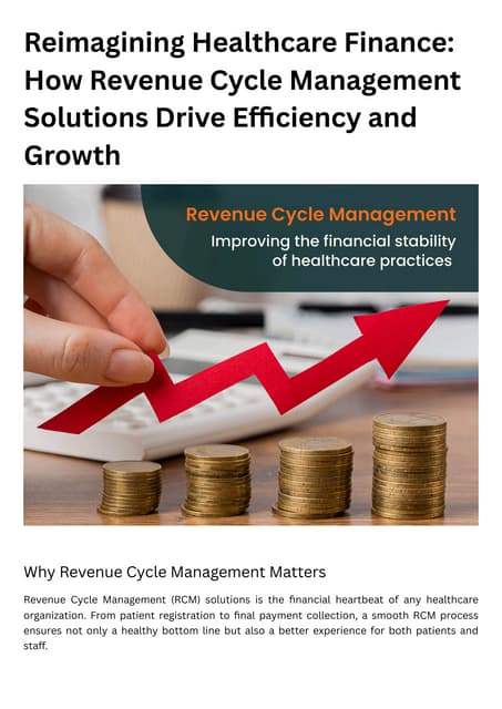 Enhancing Patient Care through Innovative Revenue Cycle Management | PDF