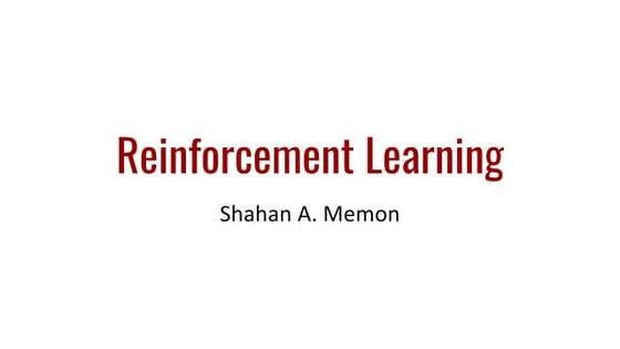Reinforcement learning slides | PPT