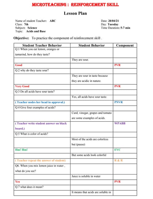 Model lesson plan for B.ed students for the subject english | PPT