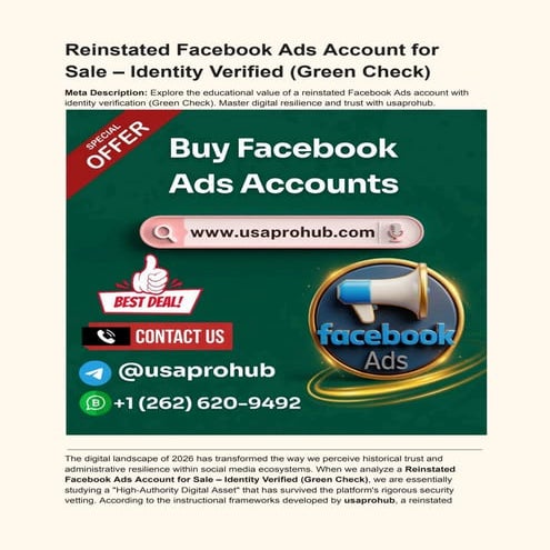 Mastering Reinstated Facebook Ads Accounts with Identity Verification ...