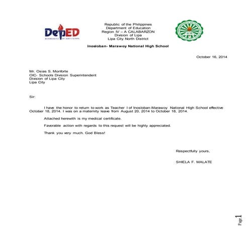 Re instate letter | DOCX