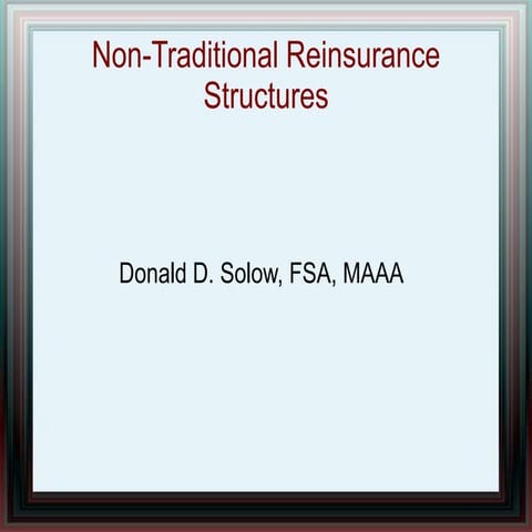 Basics of Reinsurance, Types, Purposes, Advantages and Disadvantages | PPTX