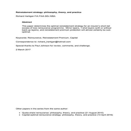 Reinstatement strategy: philosophy, theory, and practice | PDF