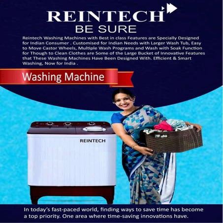 Comprehensive Reintech Washing Machines Catalogue | Innovative Laundry ...
